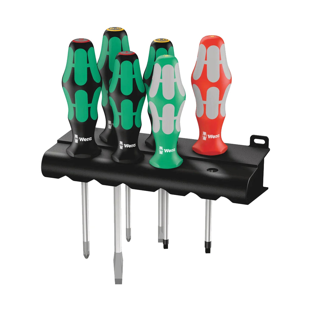 Wera Tools 05347778001 334/368/6 Screwdriver 6-Piece Set with Rack ...