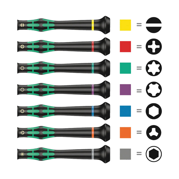 Wera Tools 05073675001 Kraftform Micro 12 Piece Universal 1 Screwdriver ...