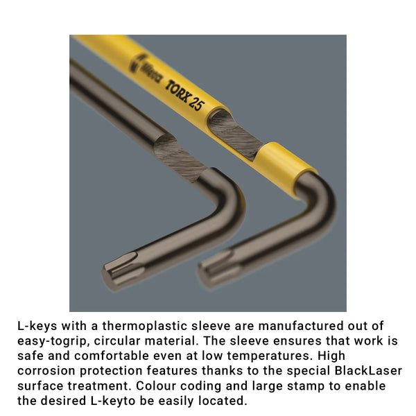 Wera Tools 05024179001 9-Piece Imperial Multi-Colour BlackLaser Torx ...